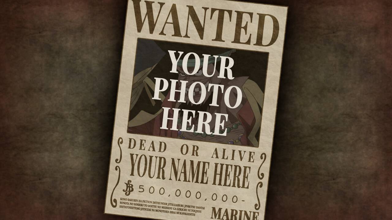 One Piece Wanted Poster Template ClayStage